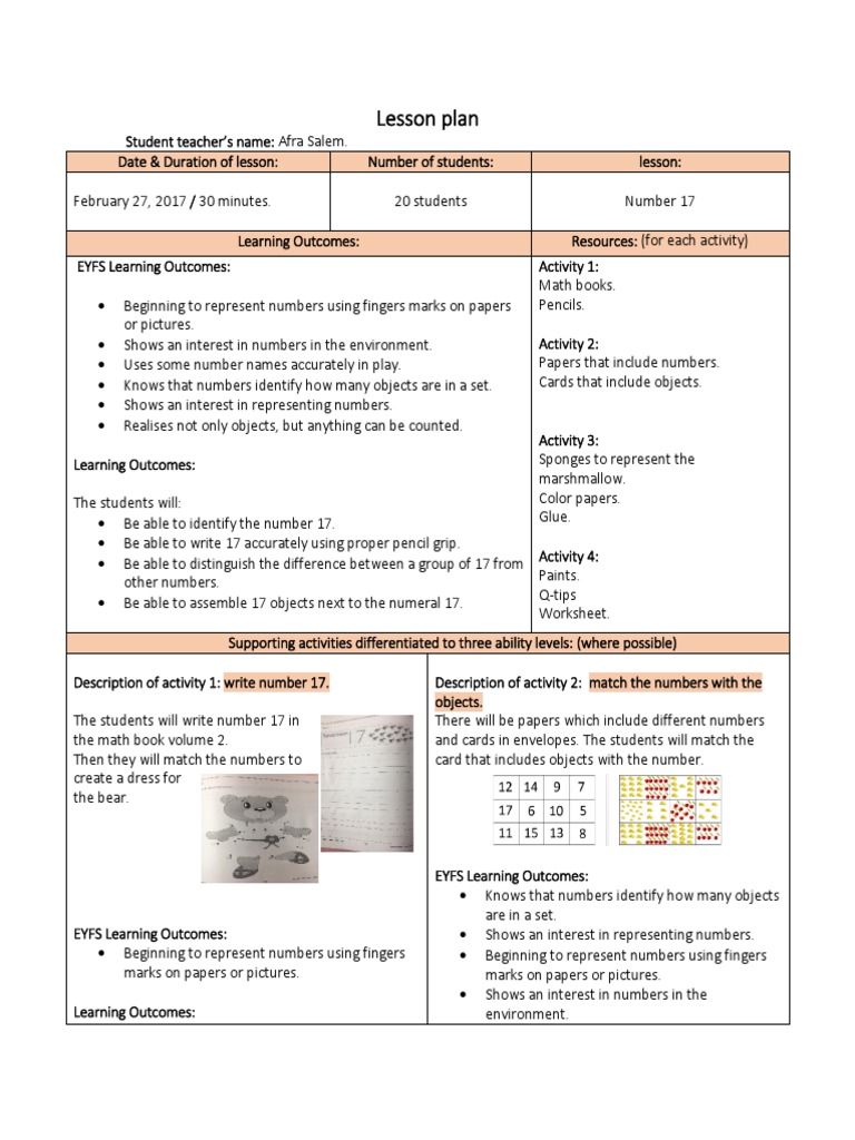 Lesson Plans | PDF