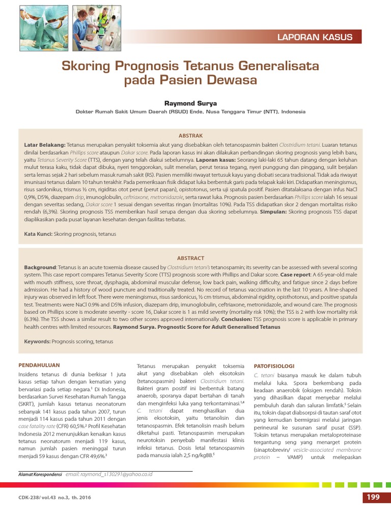 12 - 238laporan Kasus-Skoring Prognosis Tetanus Generalisata Pada ...