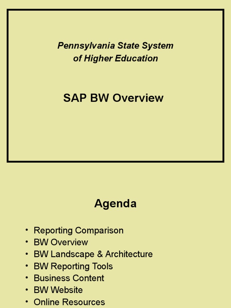 Sap Bw Overview | Microsoft Excel | Areas Of Computer Science