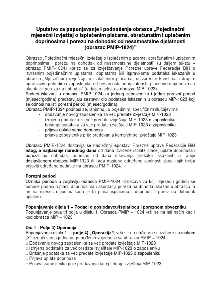 Uputstvo Za PMIP-1024 BS | PDF