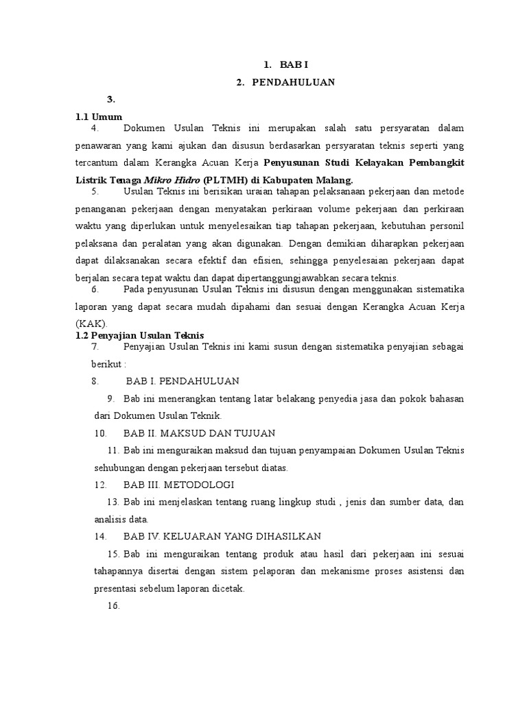 Usulan Teknis | PDF
