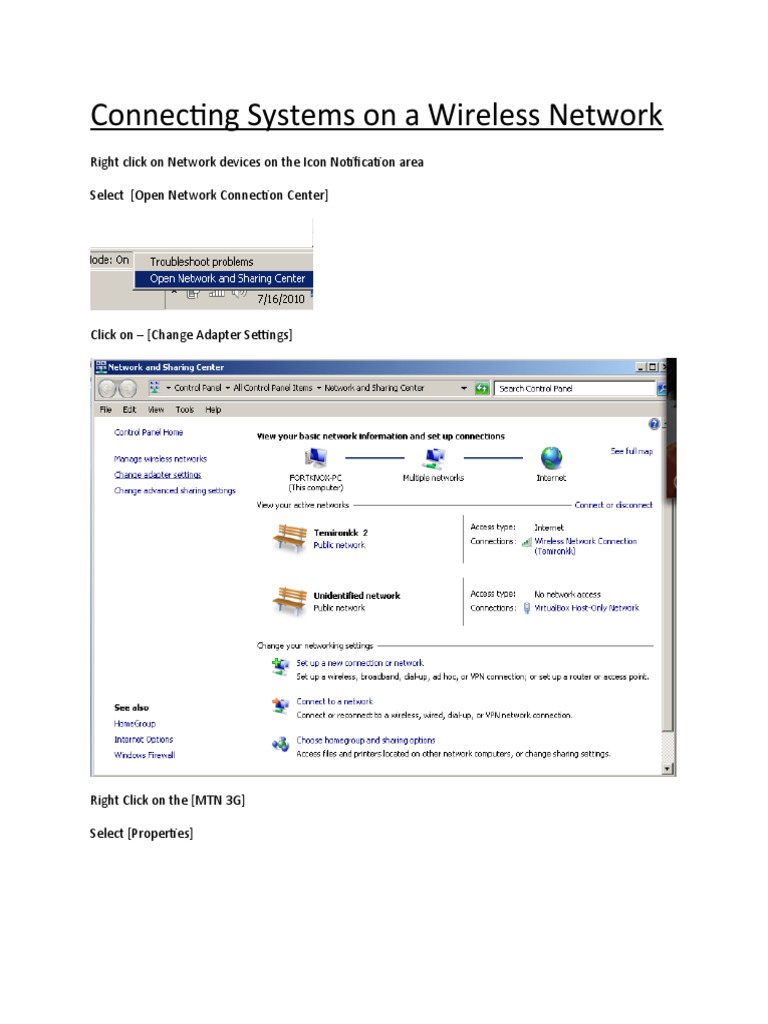 Connecting To A Wireless Network | PDF