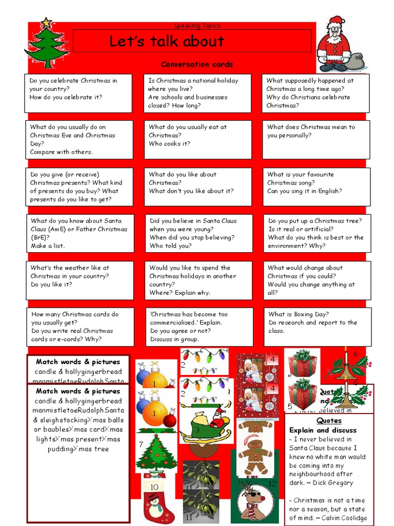 Engaging Christmas Conversation Topics | PDF