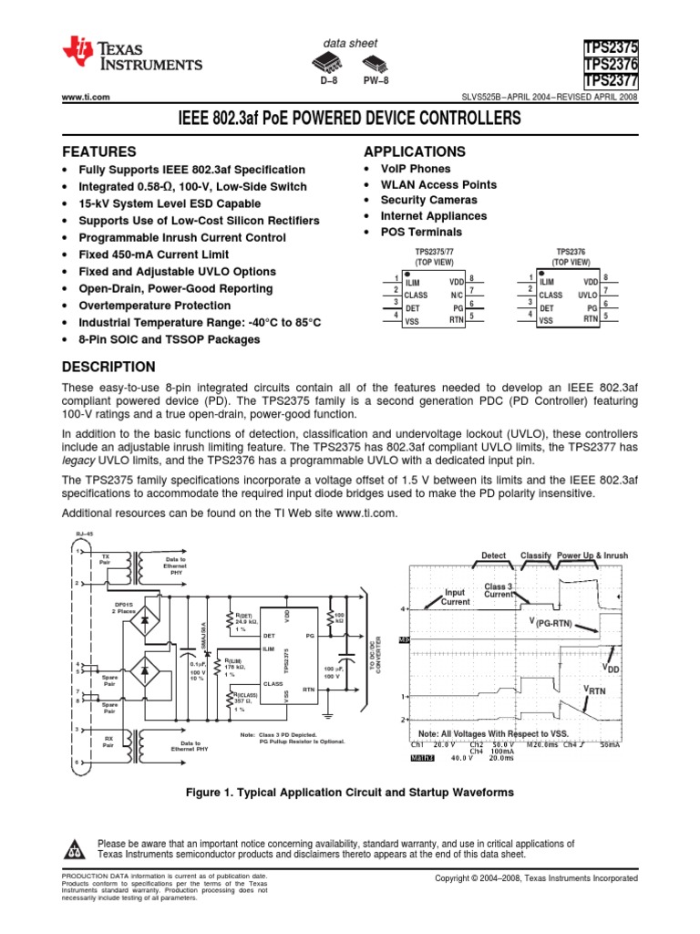 Tps 2377 | PDF | Resistor | Diode