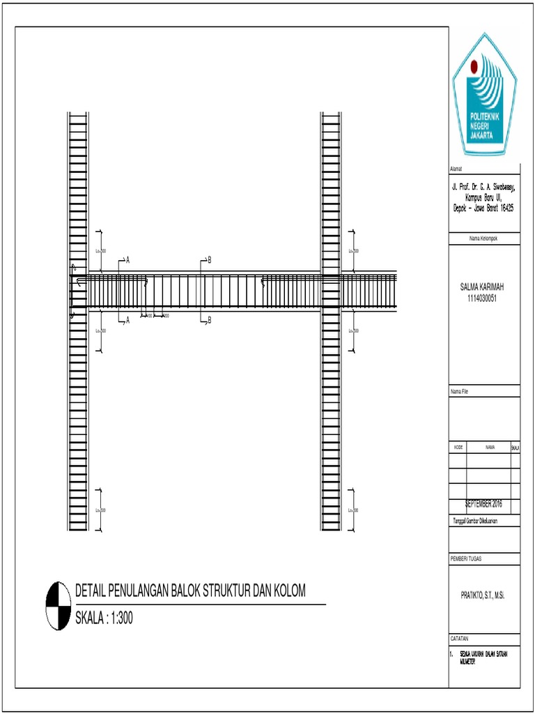 Detail Penulangan Balok Dan Kolom | PDF