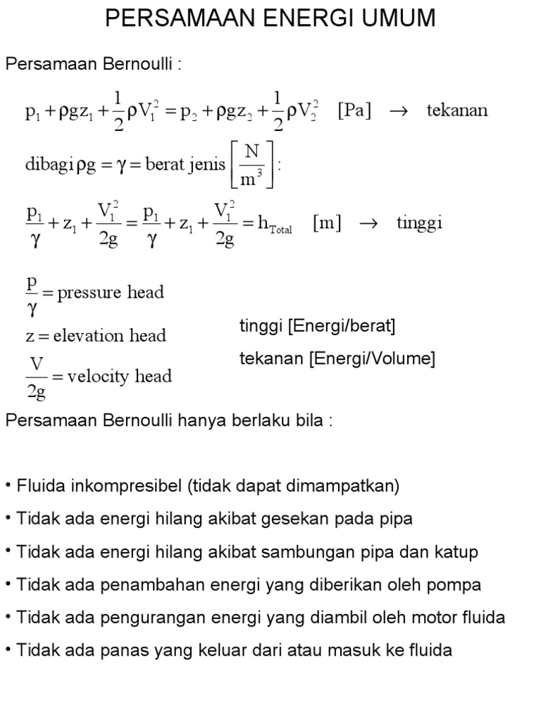 General Energy Equation | PDF