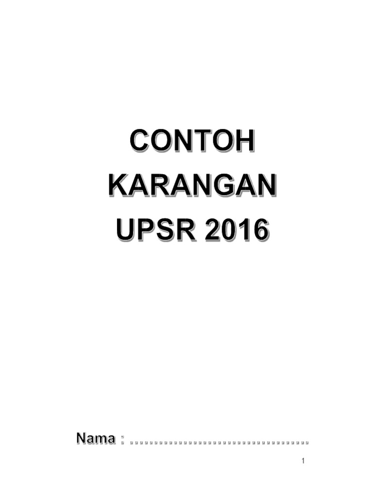 Hot Karangan UPSR BM | PDF