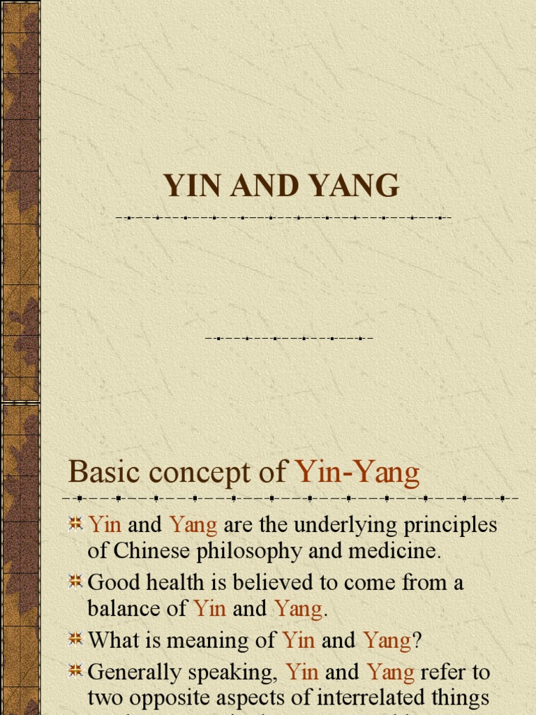 Yin and Yang | PDF | Yin And Yang | Traditional Chinese Medicine