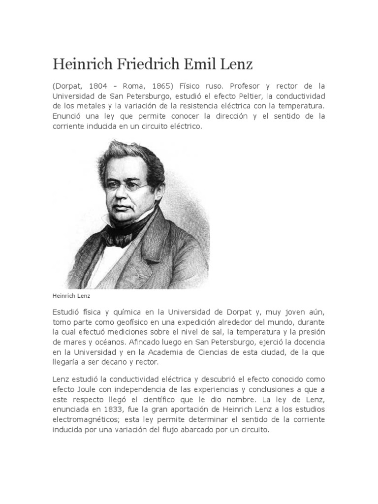 Ley de Lenz y su impacto en física | PDF