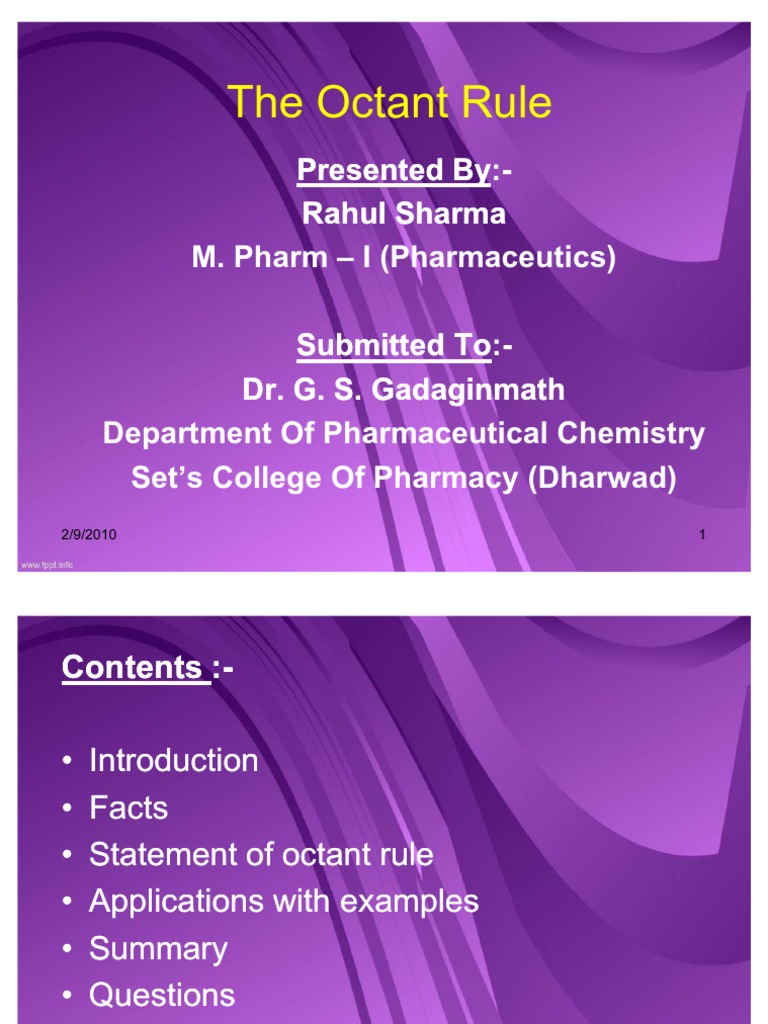 Octant Rule PDF | PDF