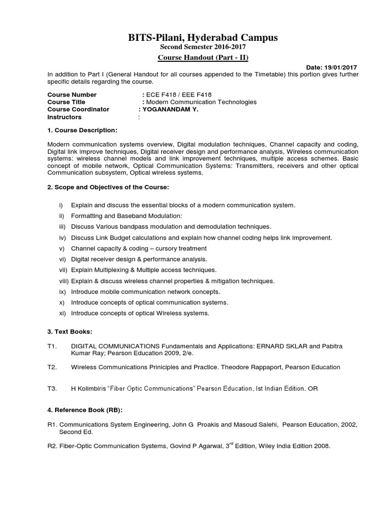 Handout | PDF | Forward Error Correction | Modulation