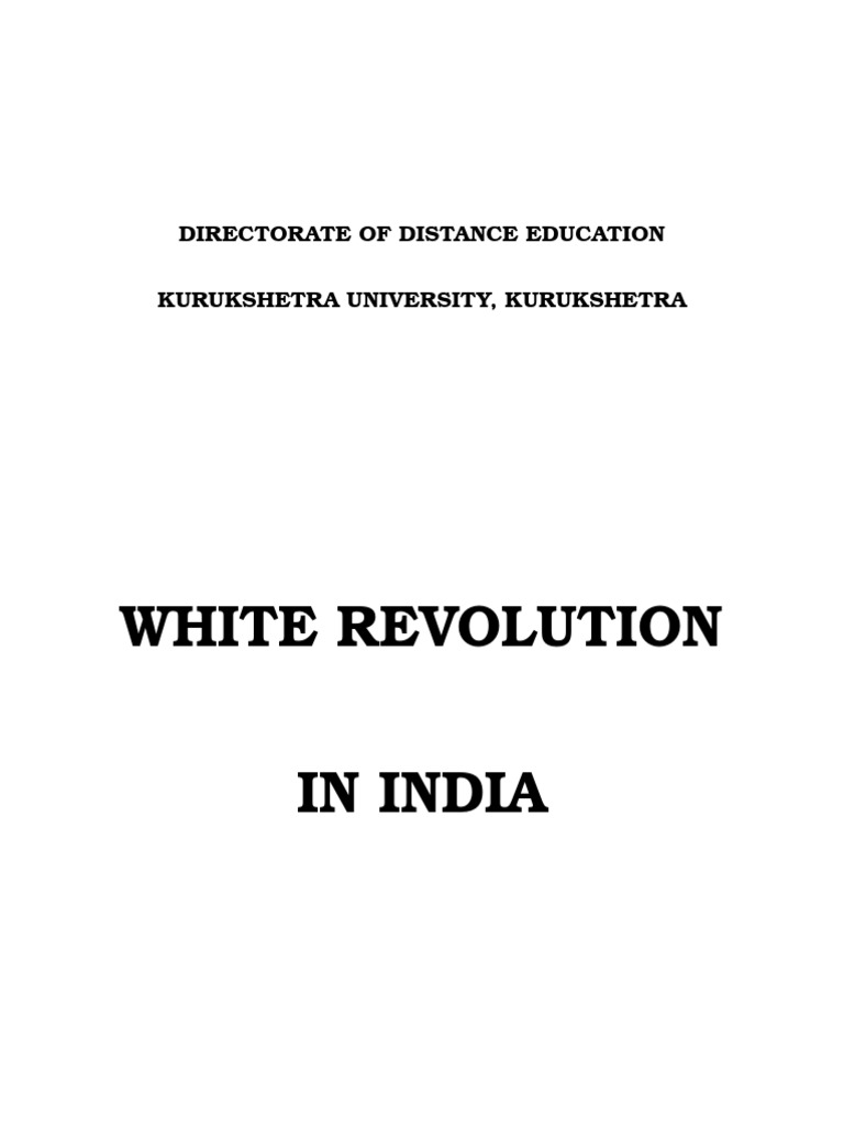 White Revolution in India | PDF | Food And Drink | Dairy