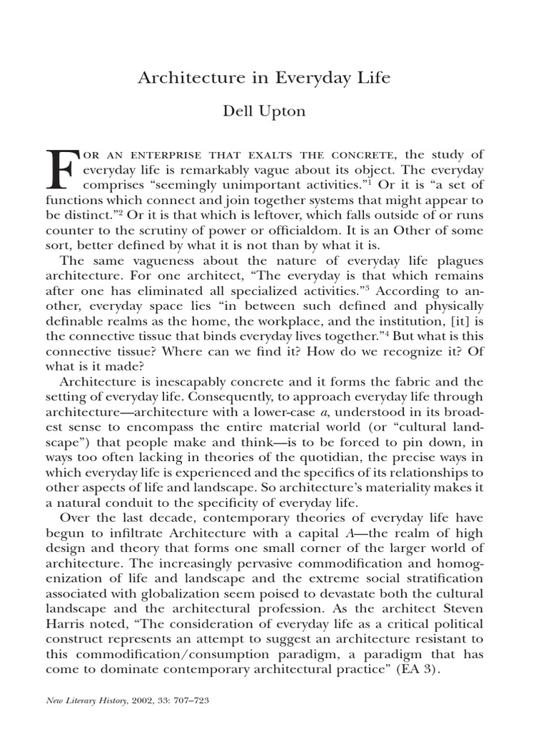 Architecture in Everyday Life PDF | PDF | Minimalism | Self
