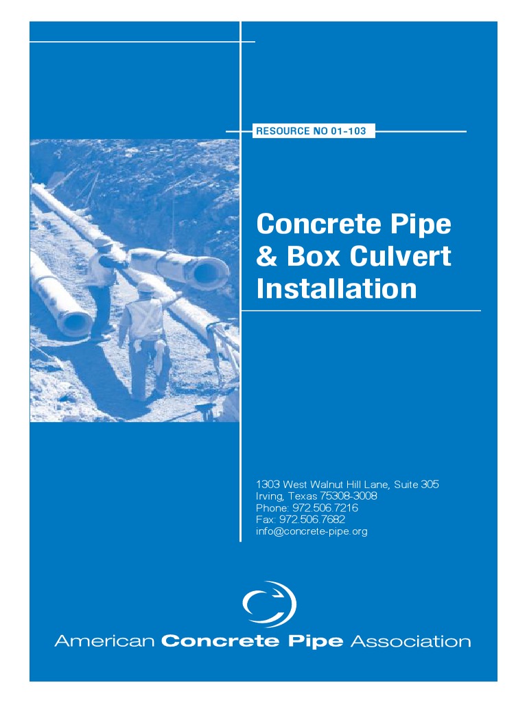 Concrete Pipe and Box Culvert Guia PDF | PDF | Pipe (Fluid Conveyance) | Elevator