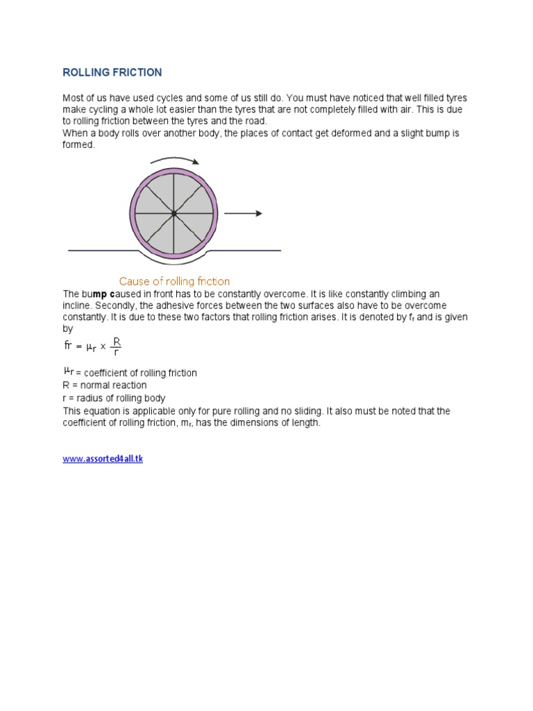 Understanding Rolling Friction | PDF | Science & Mathematics