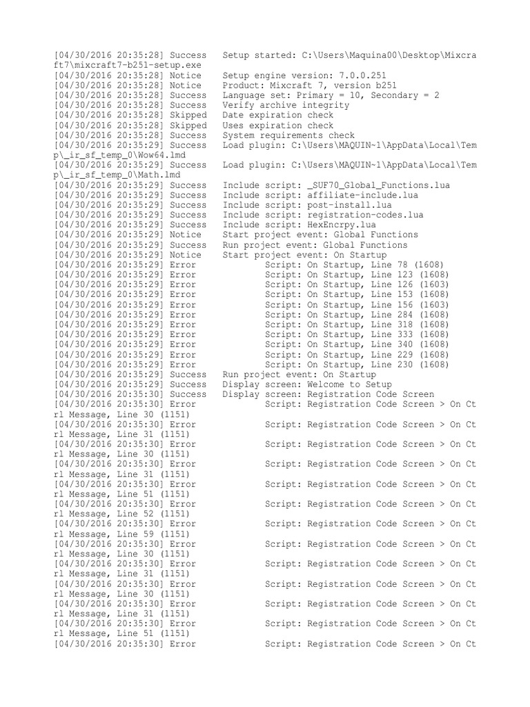 Setup Log | PDF | Icon (Computing) | Computer Data