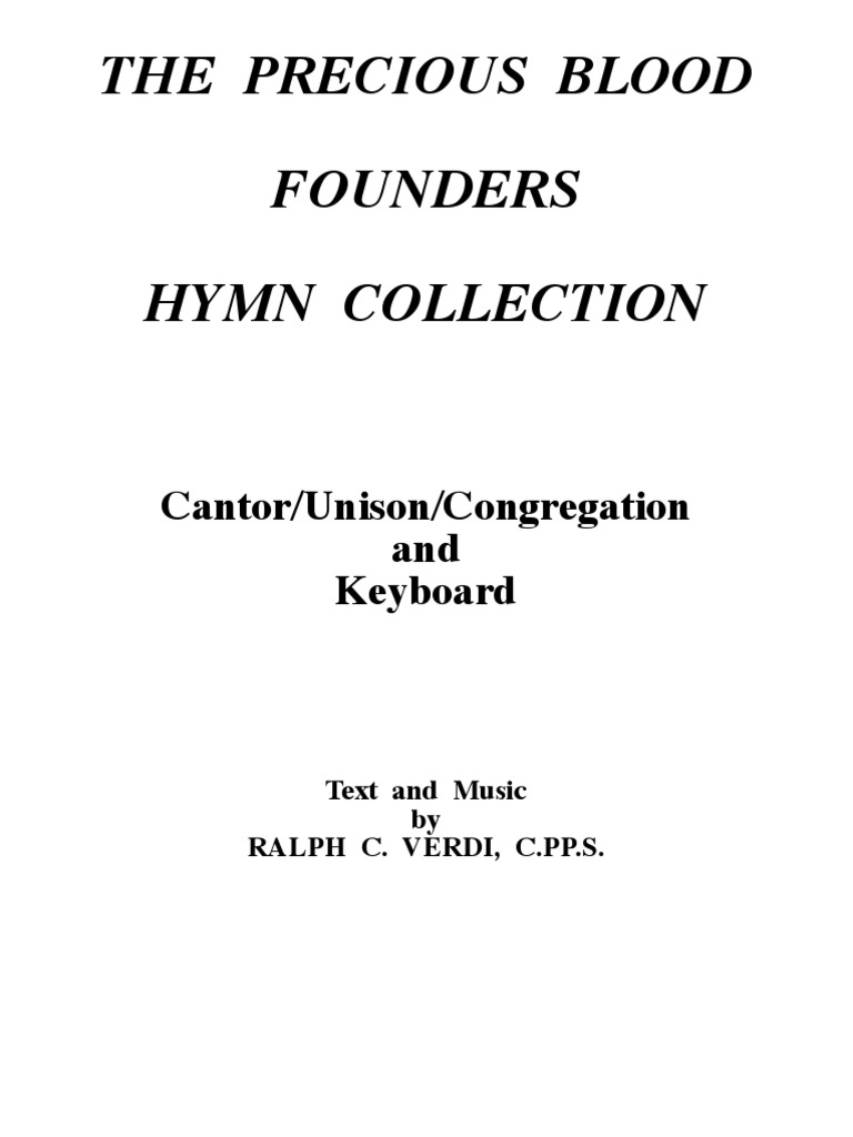 Precious Blood Founders Hymn Collection | PDF | Hymns | Courage