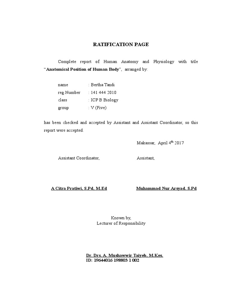Ratification Page: A Citra Pratiwi, S.PD, M. Ed Muhammad Nur Arsyad. S ...