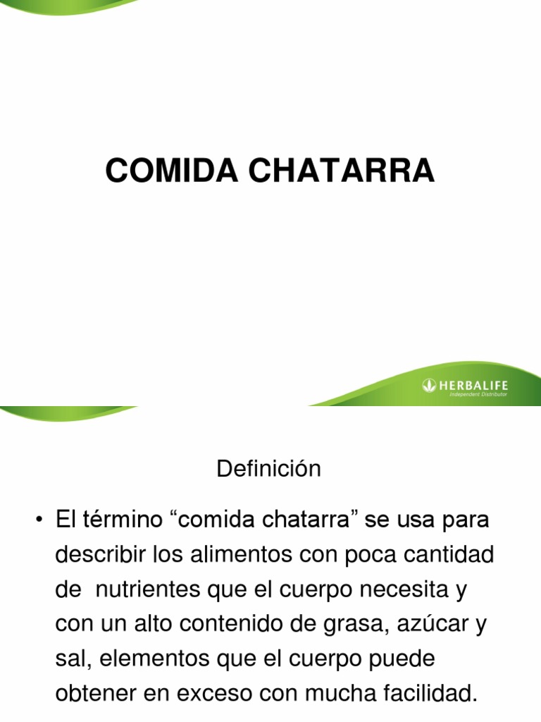 Comida Cha Tarra | PDF | Comida chatarra | Comida y bebida