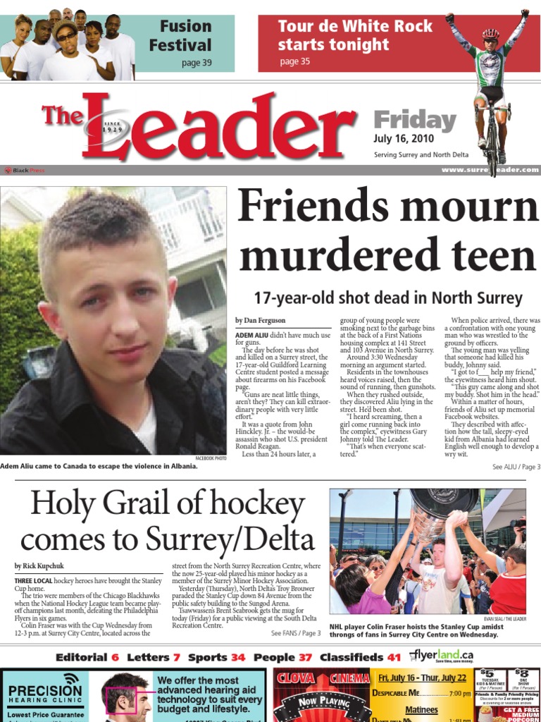 Friday, July 16, 2010 Leader | PDF | Sports | Business
