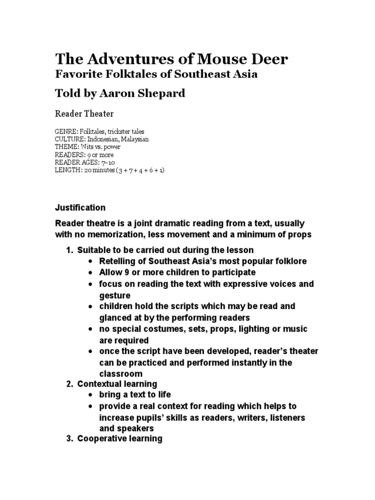 The Adventures of Mouse Deer: Favorite Folktales of Southeast Asia Told ...