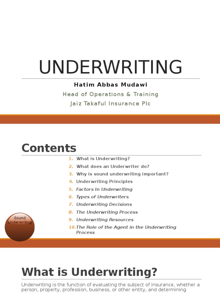 Insurance Underwriting Pdf Underwriting Insurance