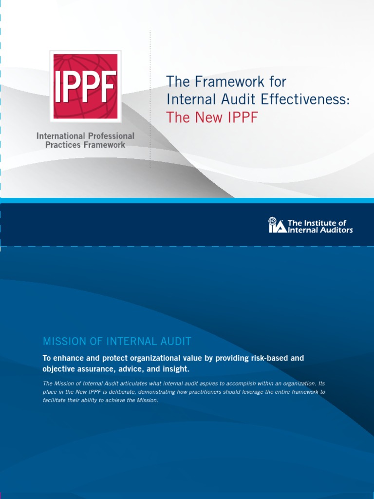 The Framework For Internal Audit Effectiveness The New IPPF Brochure ...