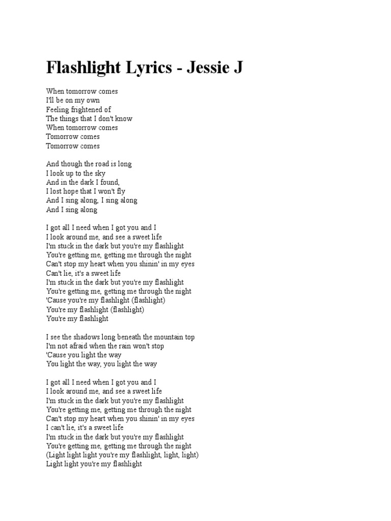 Flashlight Lyrics | PDF