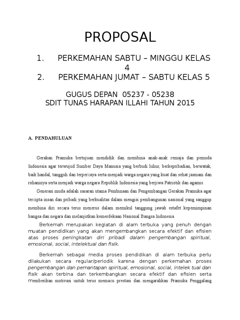 Proposal Persami & Perjumsa | PDF