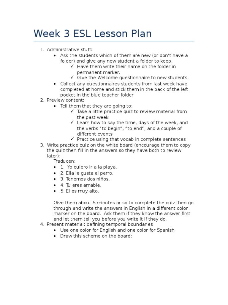 Lesson Plan Week 3 | PDF | Syntax | Morphology