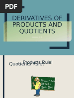 Product and Quotient Rule Practice | PDF | Derivative | Calculus