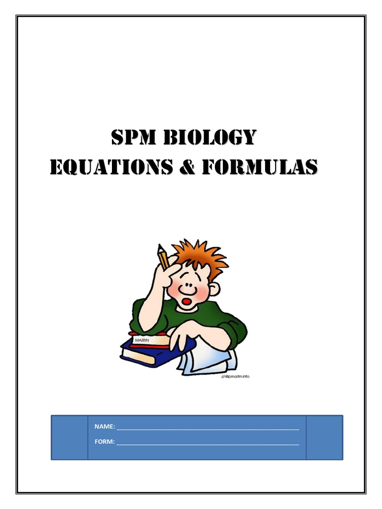 SPM Biology Equations Formula PDF | PDF | Atoms | Chemical Substances