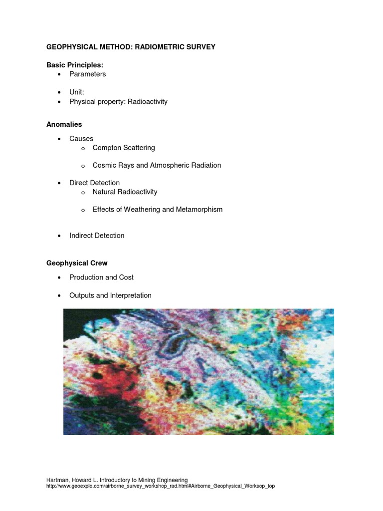 Geophysical Method: Radiometric Survey Basic Principles:: Hartman ...