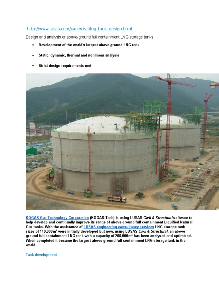 Full Containment LNG Tank Design Analysis | PDF | Science & Mathematics