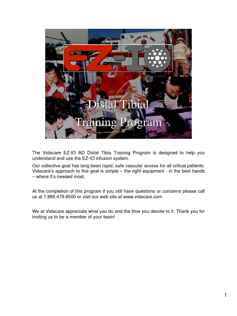 EZ-IO Insertion Distal Tibial - in Depth | PDF | Intravenous Therapy ...