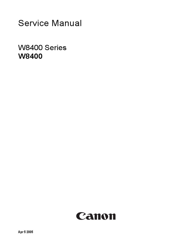 Canon w8400 SM PC | PDF | Signal (Electrical Engineering) | Printer ...