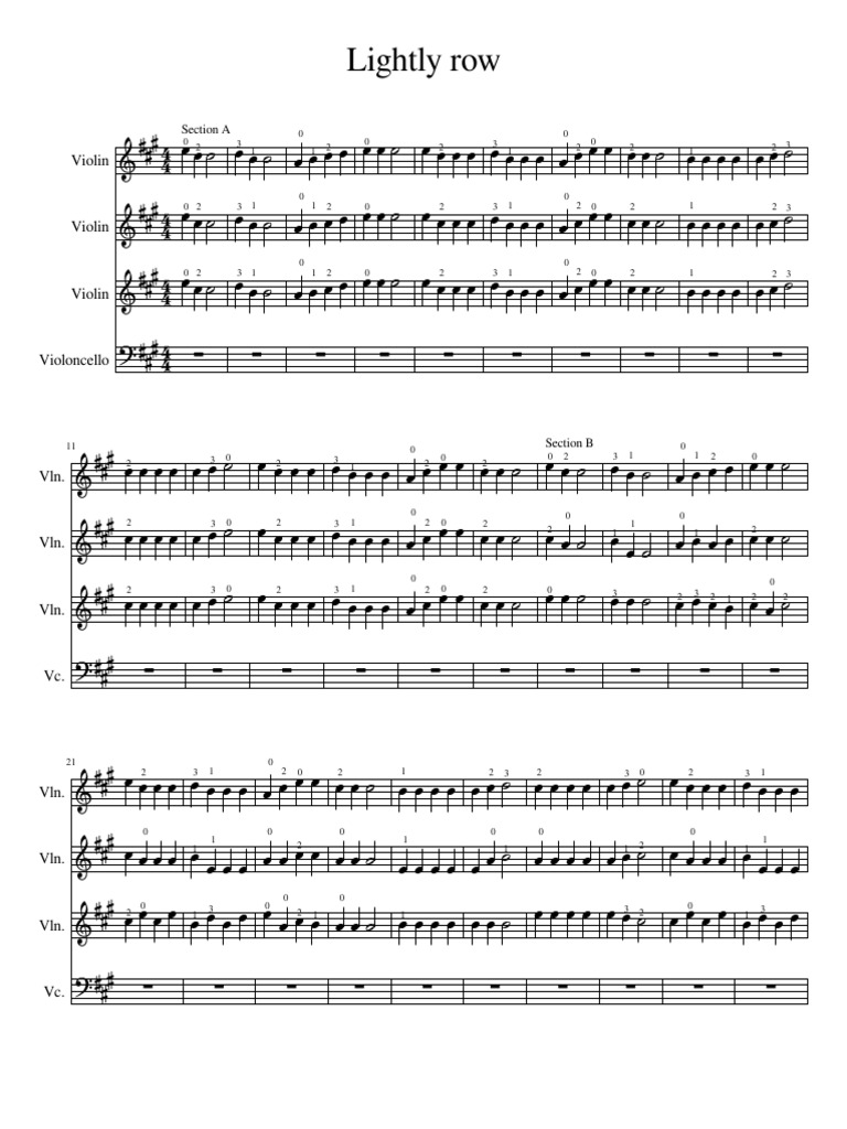 Lightly Row | PDF | Bowed Instruments