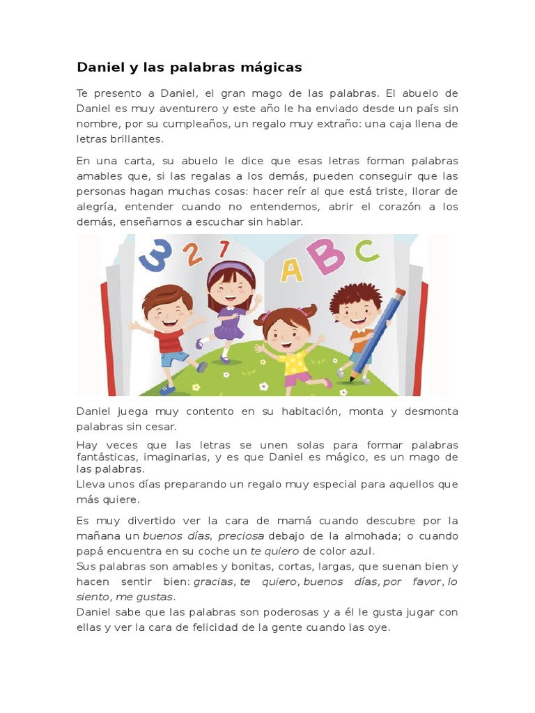 Daniel y Las Palabras Mágicas