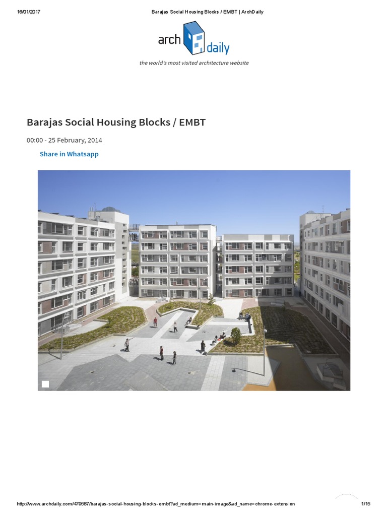 Barajas Social Housing Blocks - EMBT | PDF | Precast Concrete | Art Media
