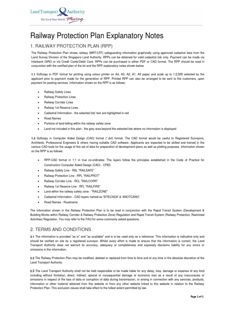 Railway Protection Plan Explanatory Notes | PDF | Computer Aided Design ...