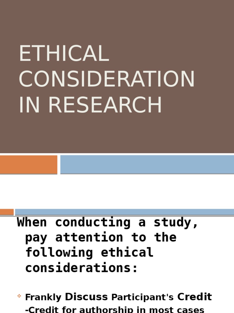 Ethical Consideration in Research | PDF | Consent | Free Will