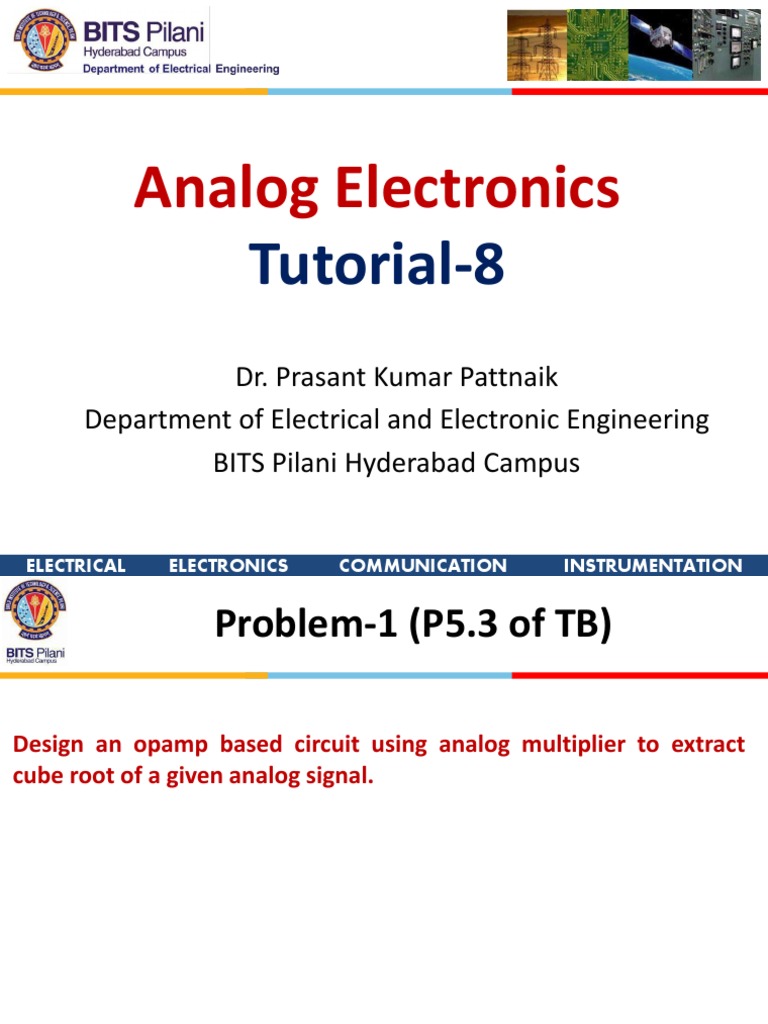 Analog Electronics: Tutorial-8 | PDF