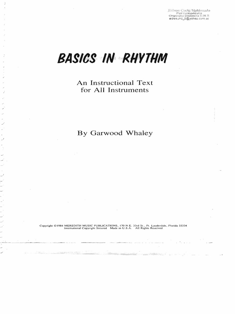 WHALEY - Basics in Rhythm | PDF