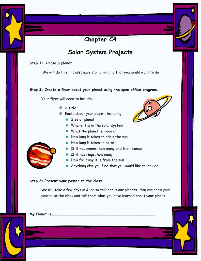 Solar System Planet Project Guide | PDF