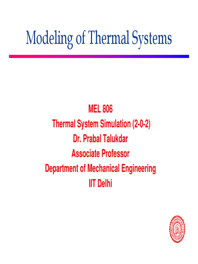 Thermal System Modeling Techniques | PDF | Heat Transfer | Temperature