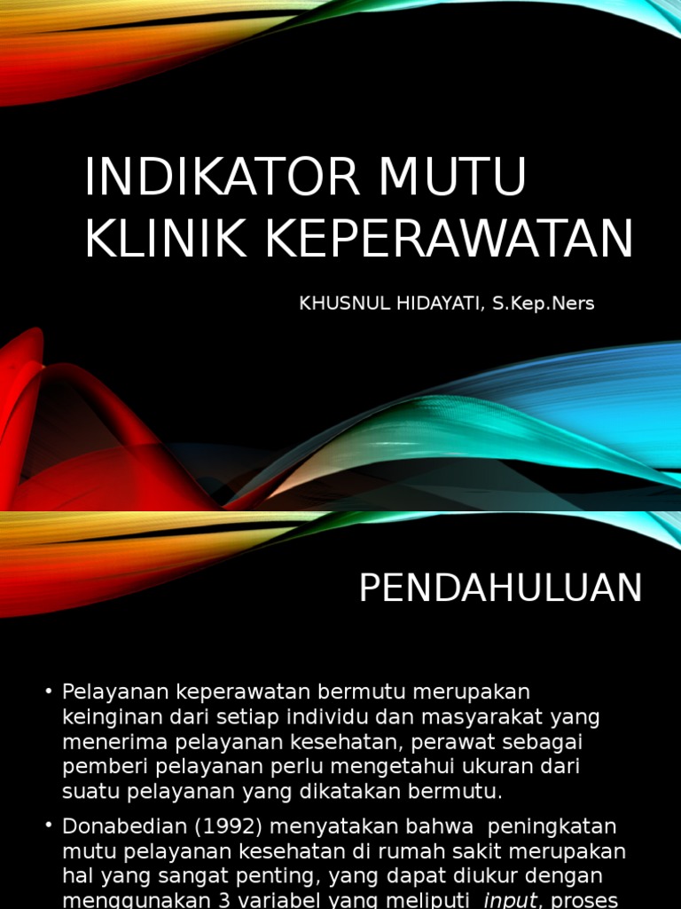 Indikator Mutu Klinik Keperawatan | PDF | Kesehatan Holistik | Sains & Matematika