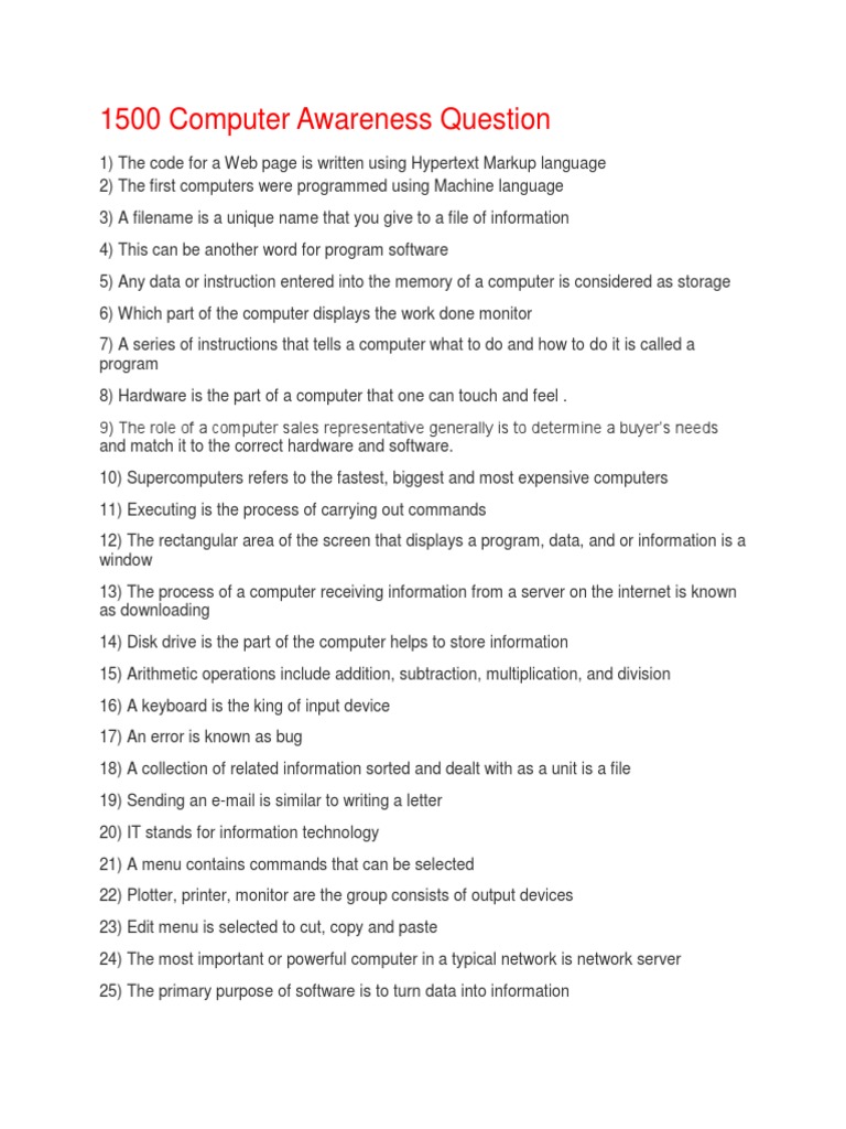 1500 Computer One Liners-2-1 PDF | PDF