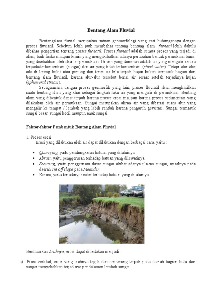 Bentang Alam Fluvial (I Gusti Nyoman Angga Tri Dharma) 1314511021 | PDF