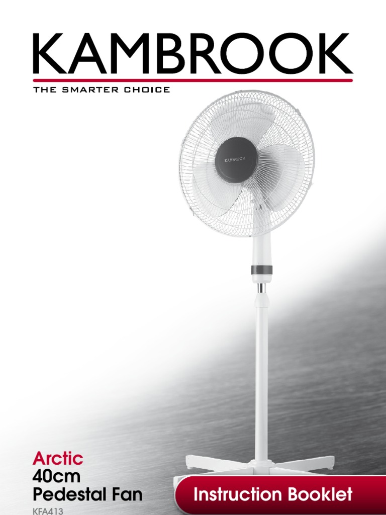 Arctic: 40cm Pedestal Fan | PDF | Switch | Ac Power Plugs And Sockets