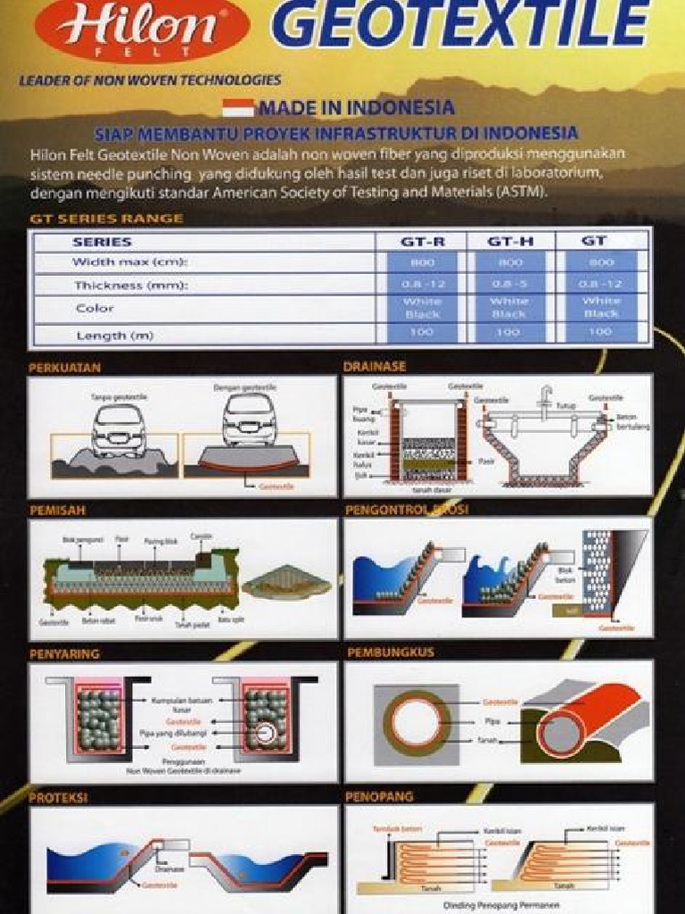 Brosur Hilon Geotextile Non Woven | PDF